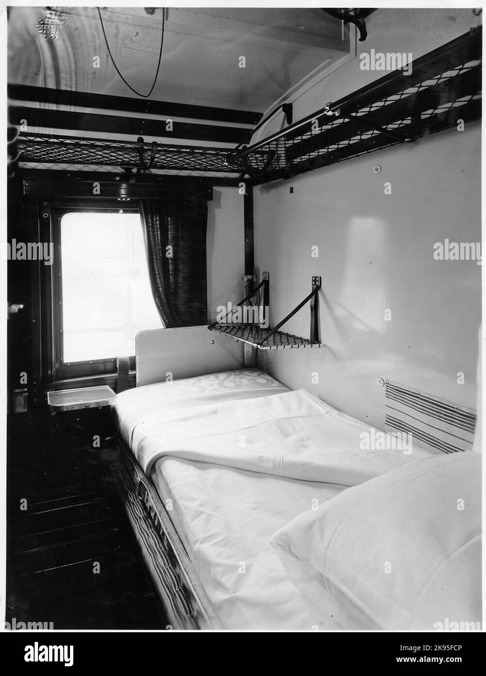 Interior of 1st class sleeping compartment. State Railways, SJ AO1B ...