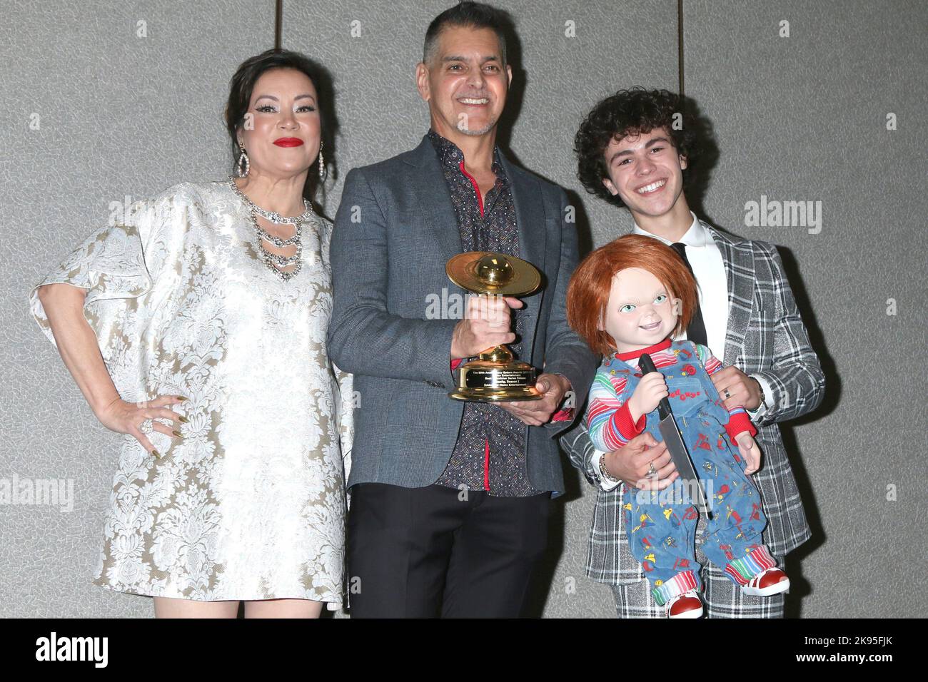 LOS ANGELES - OCT 25: Jennifer Tilly, Don Mancini, Chucky, Zackary ...