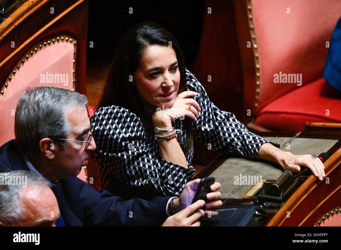 Licia Ronzulli during the session in the Palazzo Madama in Rome the ...