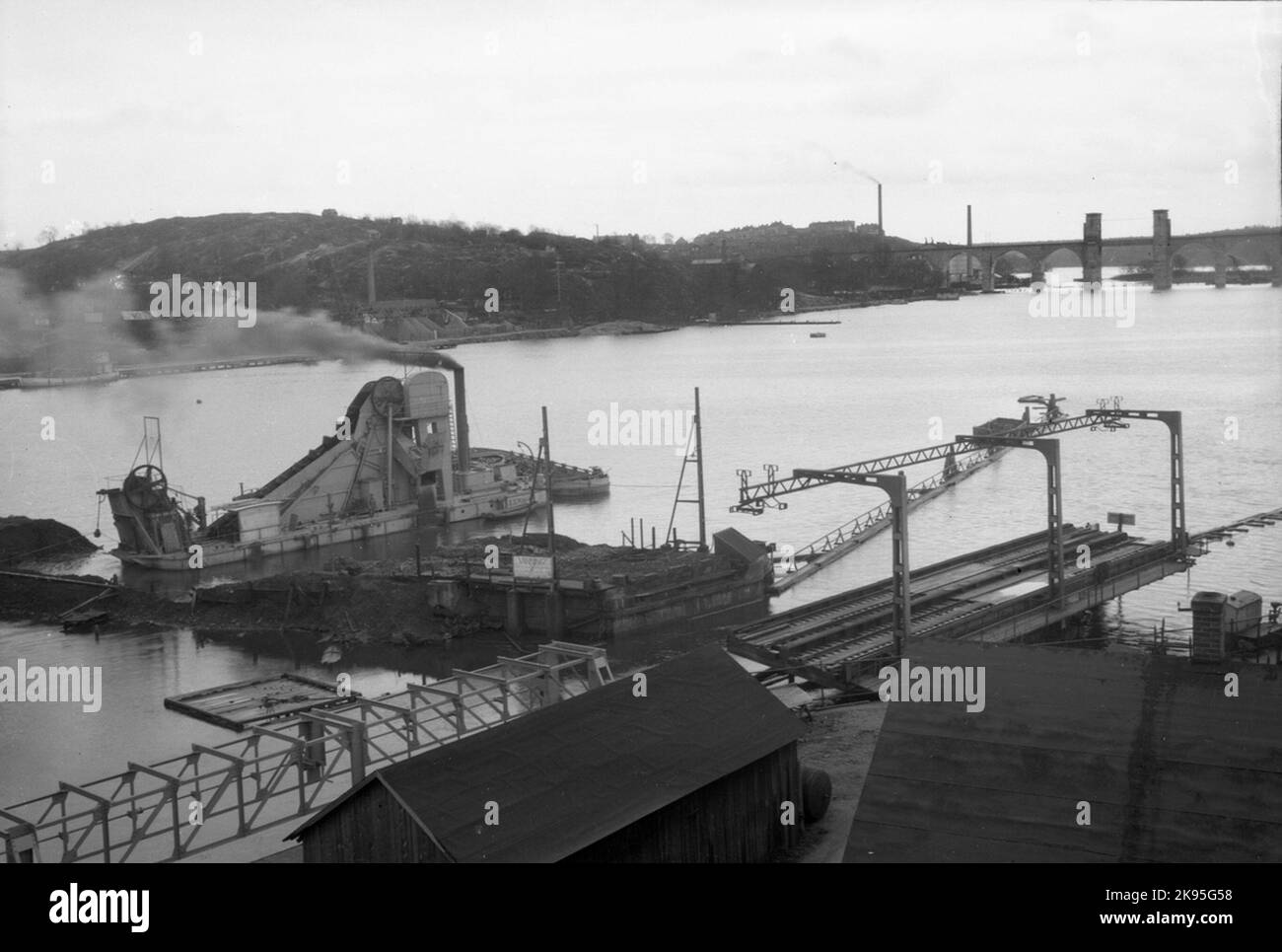 Old railway bank is dredged away Stock Photo - Alamy