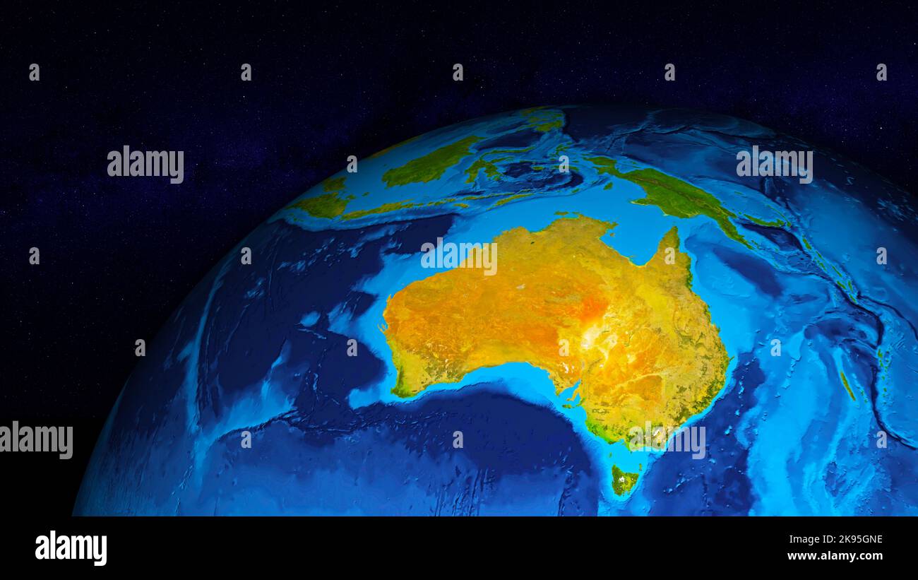 Earth globe focused on Australia Stock Photo - Alamy