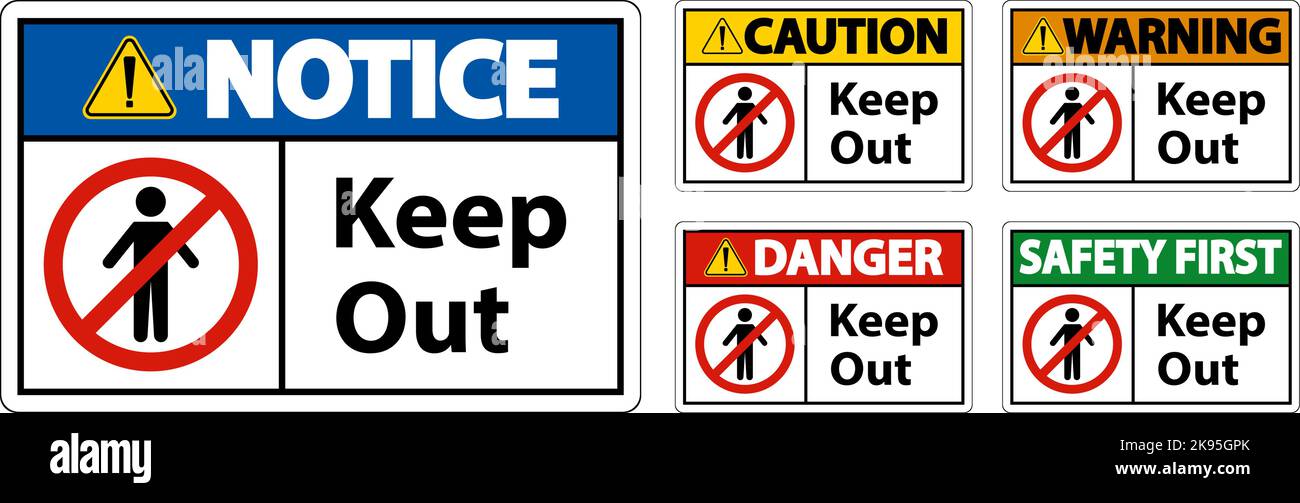 Area Keep Out Sign On White Background Stock Vector Image & Art - Alamy