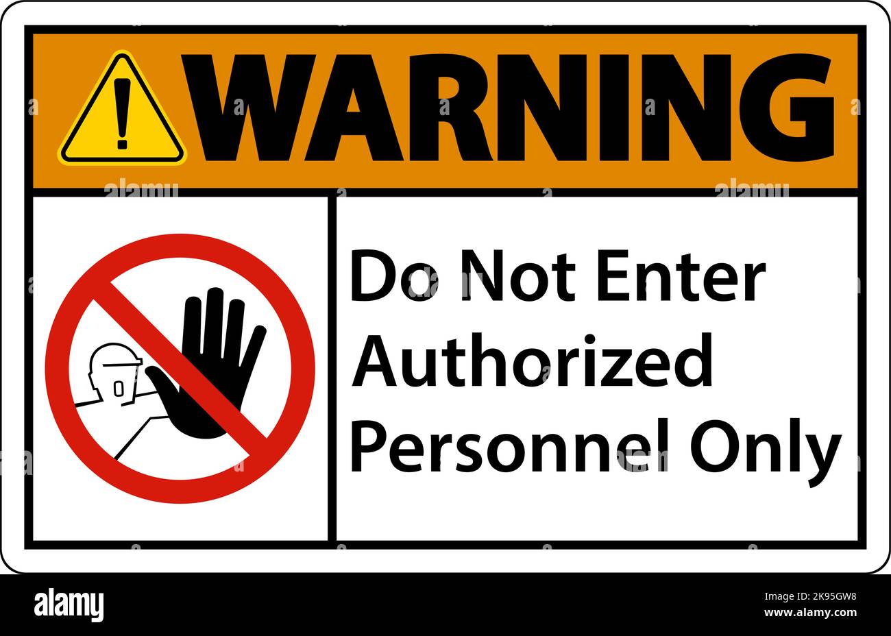 Warning Do Not Enter Authorized Personnel Only Sign Stock Vector Image ...