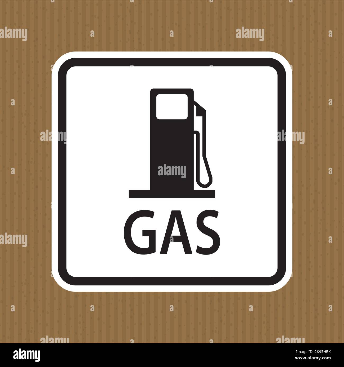 Gas Traffic Sign On White Background Stock Vector Image & Art - Alamy