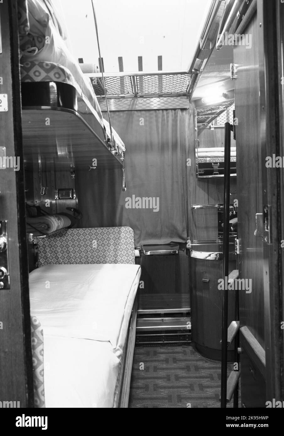 State Railways, SJ A05. Half compartment in the sleeping cart Stock ...