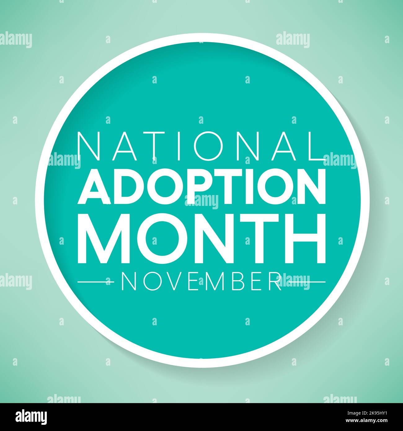 National Adoption month is observed every year in November. Vector ...