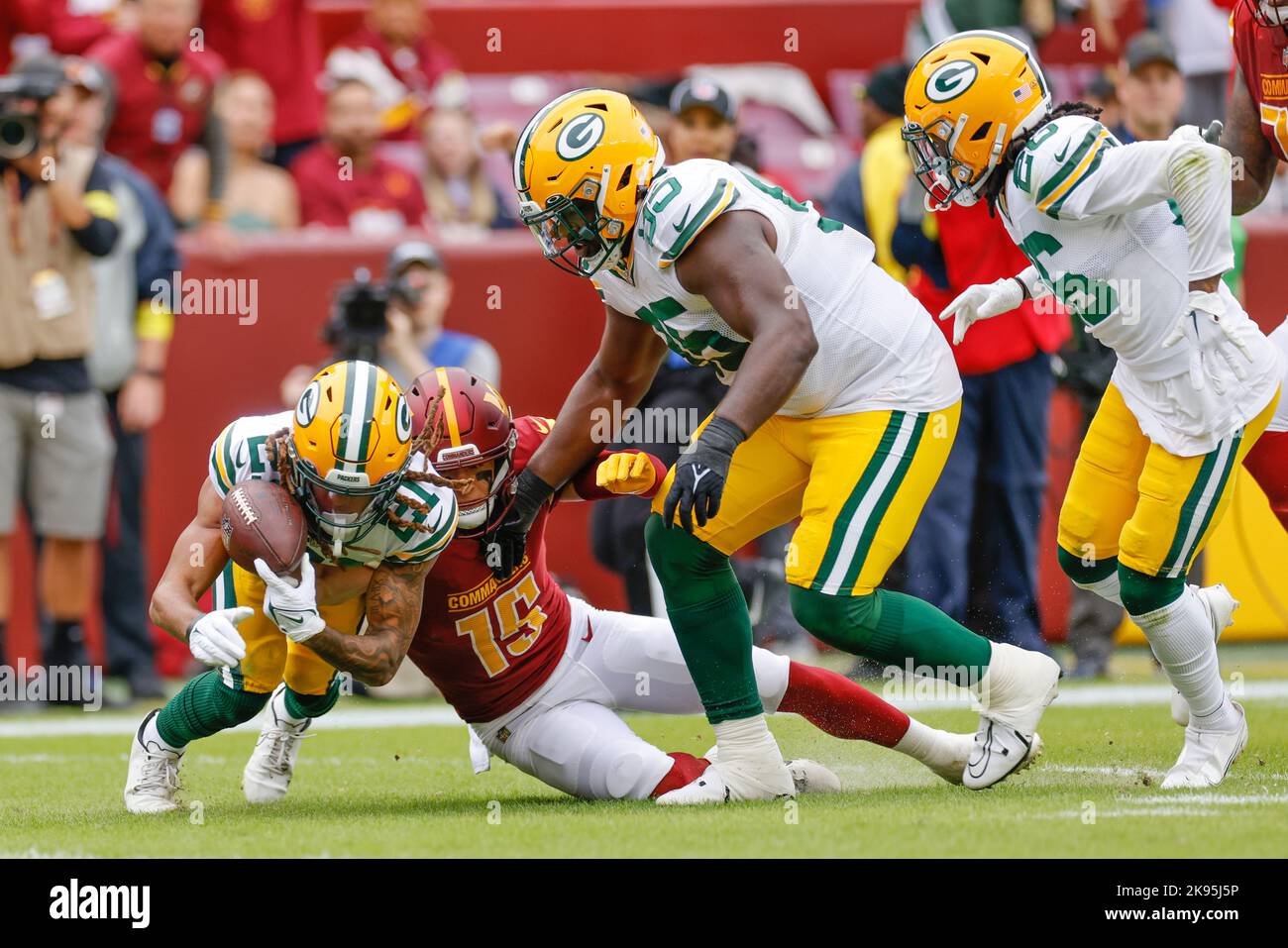 Sunday, October 23, 2022; Landover, MD, USA; Washington Commanders wide ...