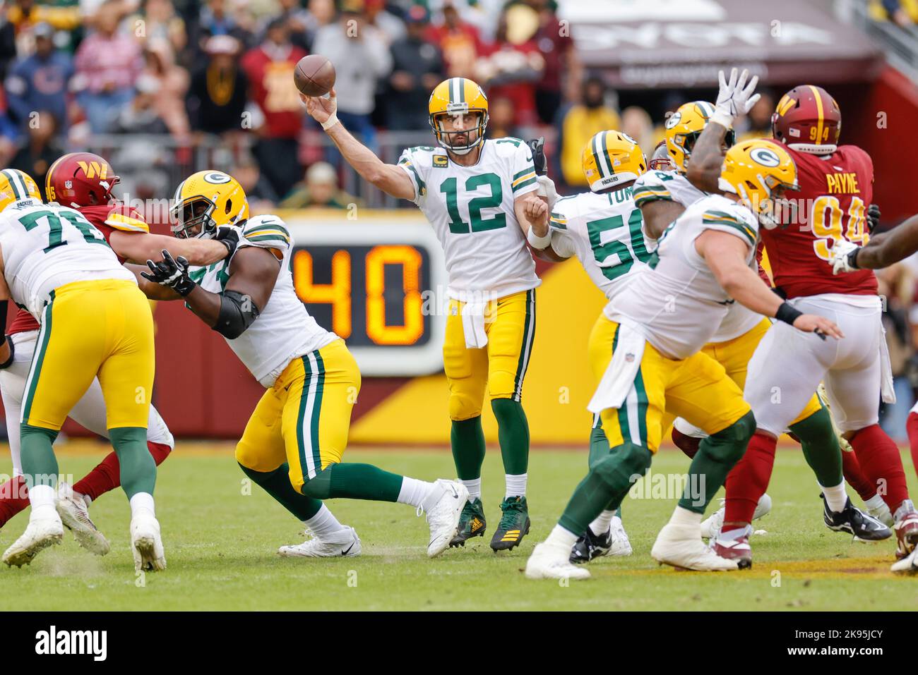 Sunday, October 23, 2022; Landover, MD, USA; Green Bay Packers ...