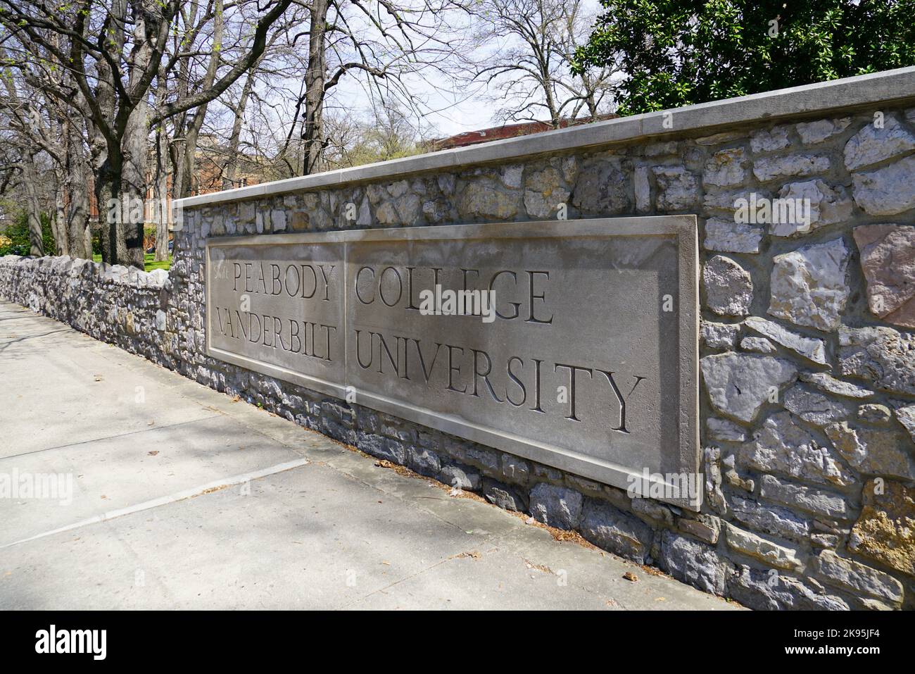 NASHVILLE, TN -31 MAR 2022- View of the campus of Vanderbilt University ...