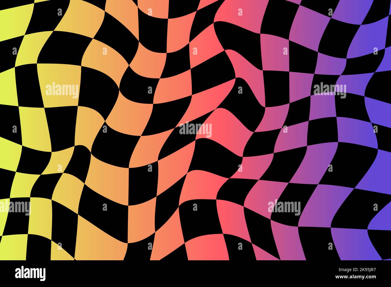 A colorful confusing pattern background with black square Stock Vector ...