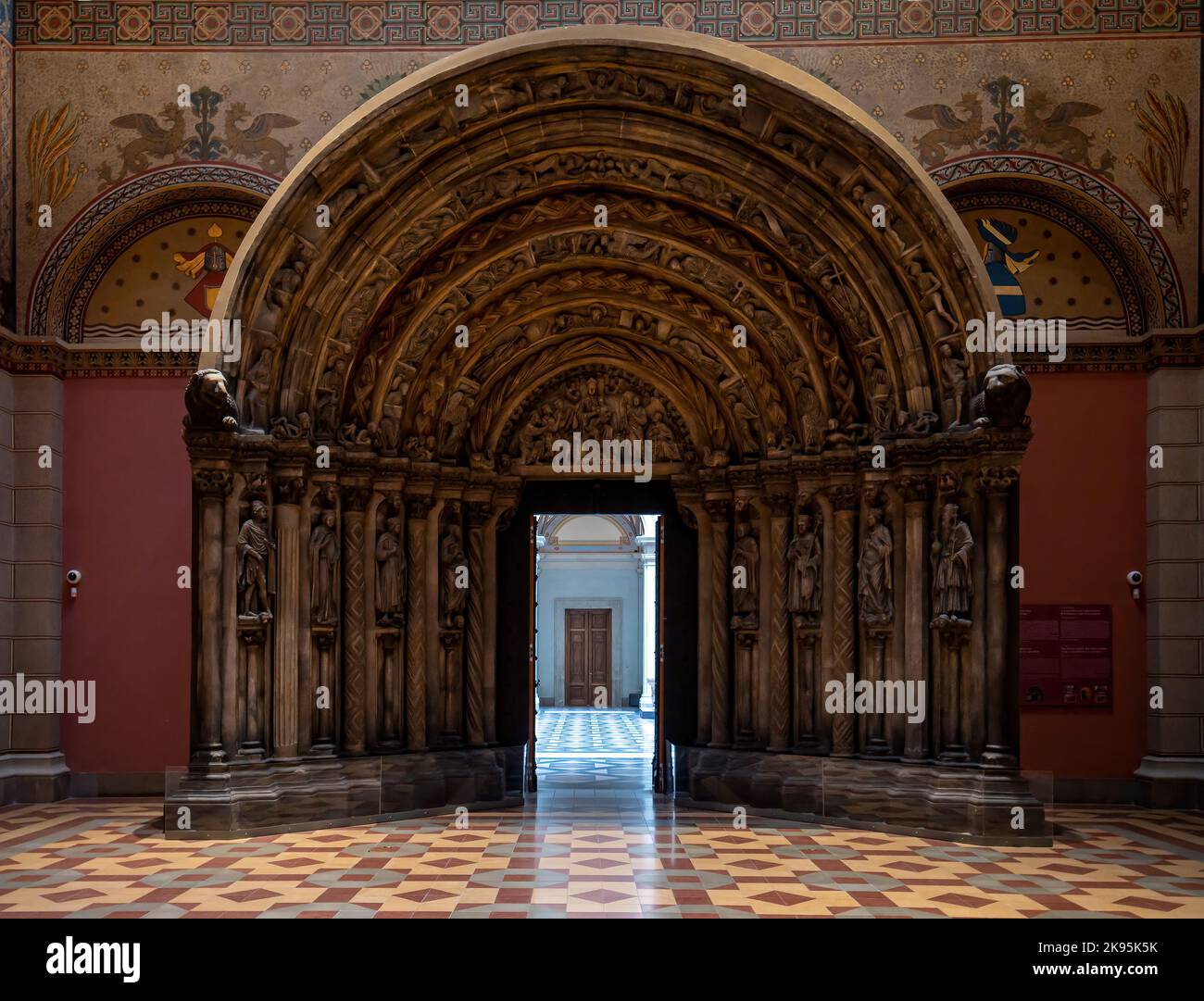 Budapest, Hungary. Interior of renovated Roman Hall in Museum of Fine ...