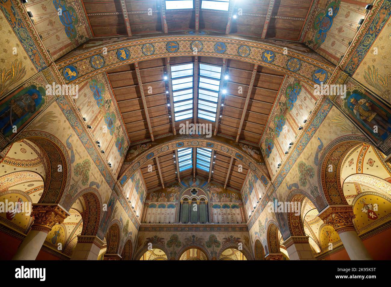 Budapest, Hungary. Interior of renovated Roman Hall in Museum of Fine ...