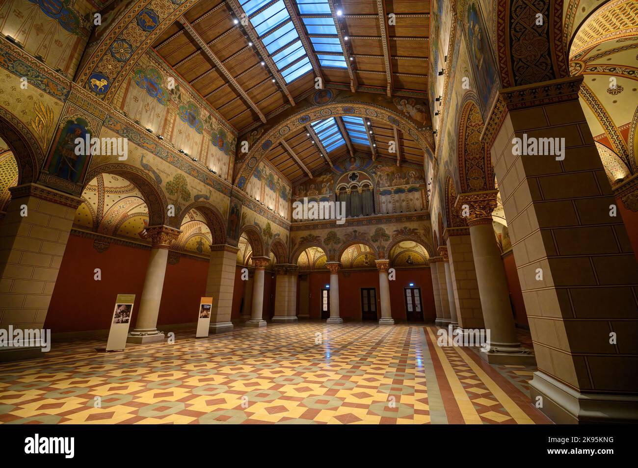 Budapest, Hungary. Interior of renovated Roman Hall in Museum of Fine ...