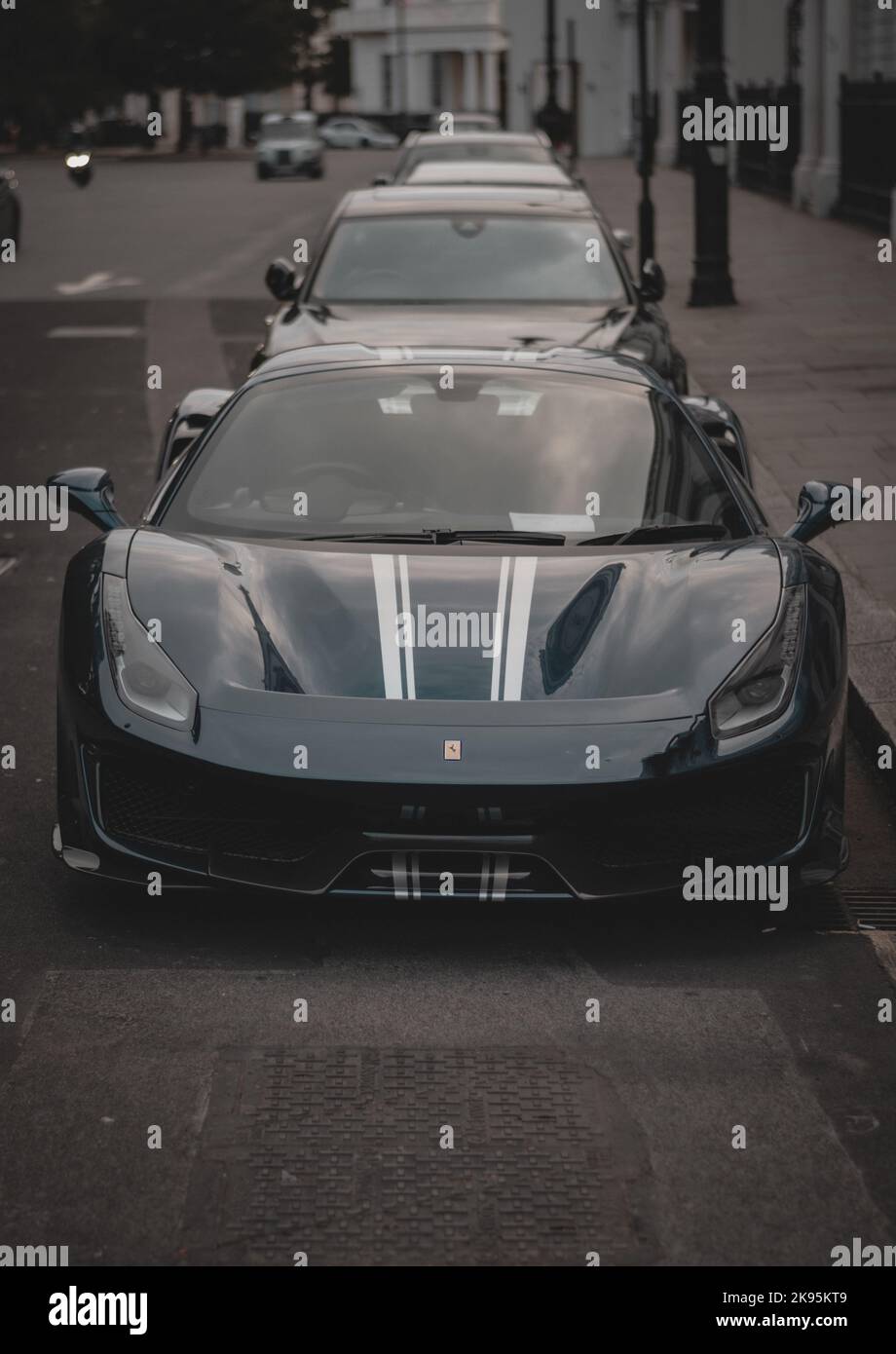 Blue Ferrari 488 pista spotted in London. Captured those closeup and ...