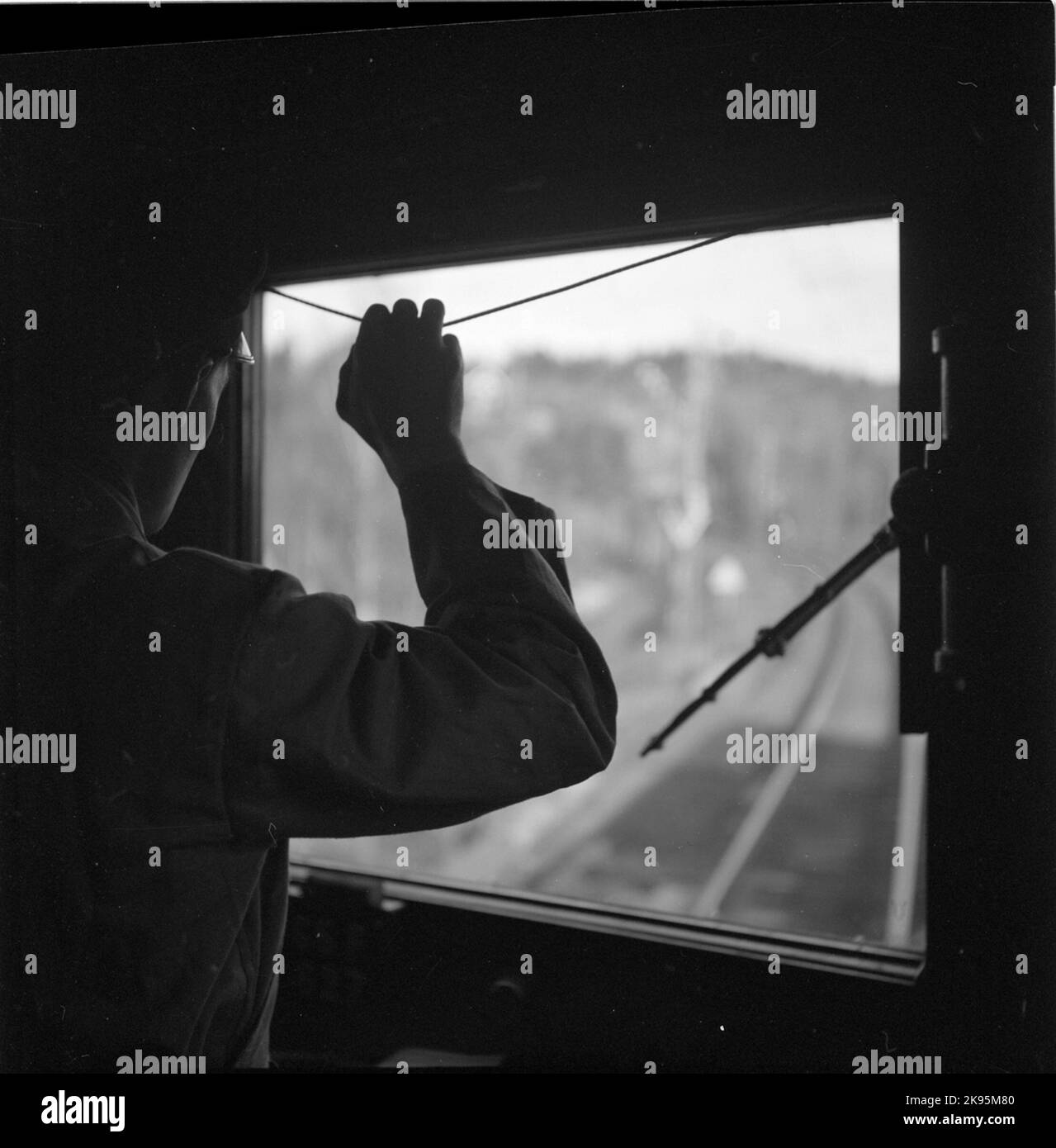 View from windows on a locomotive Stock Photo - Alamy