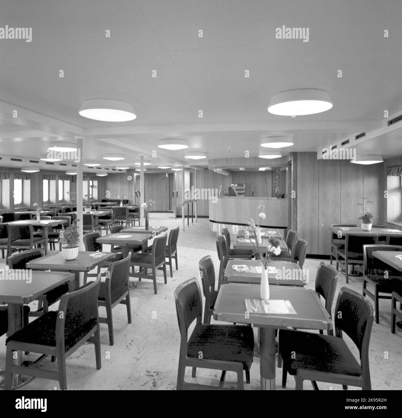 M/S "Trelleborg", cafeteria Stock Photo - Alamy