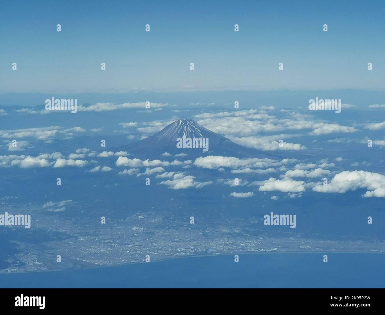 The Mount Fuji, Japan taken from an airplane Stock Photo - Alamy