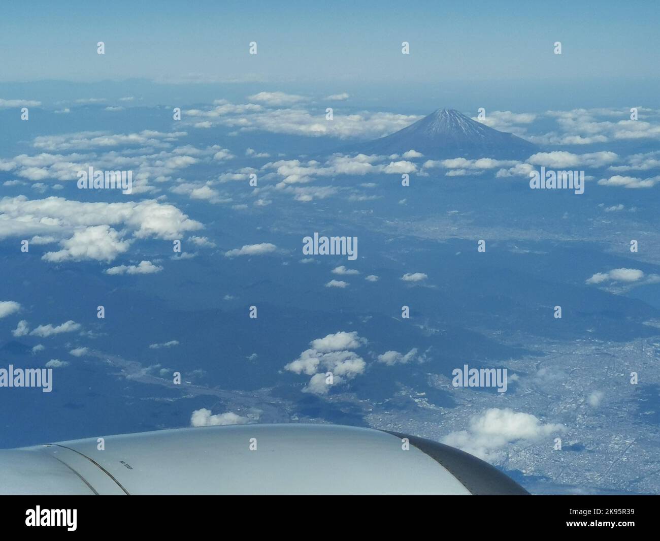 The Mount Fuji, Japan taken from an airplane Stock Photo - Alamy