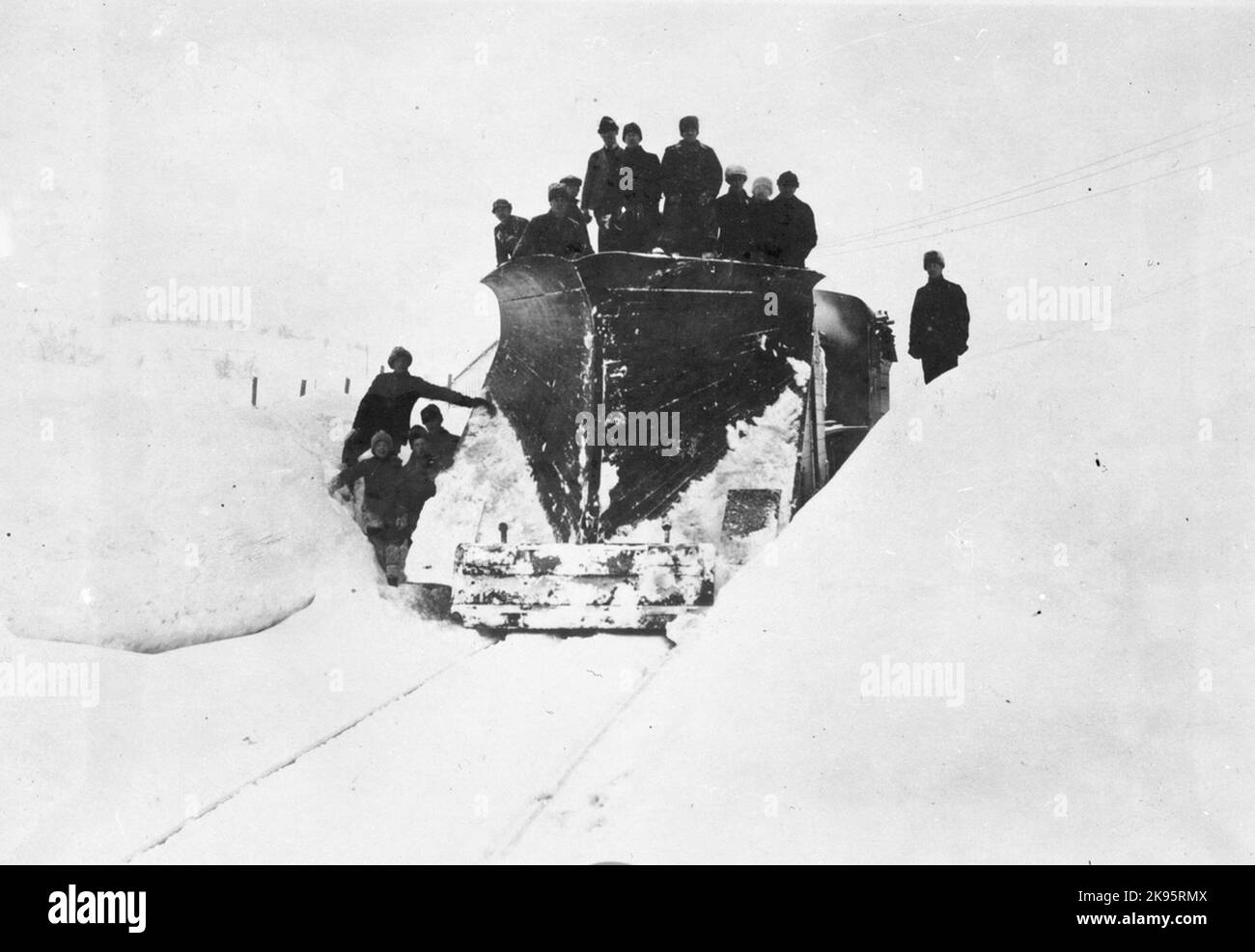 American snow plow at work Stock Photo - Alamy