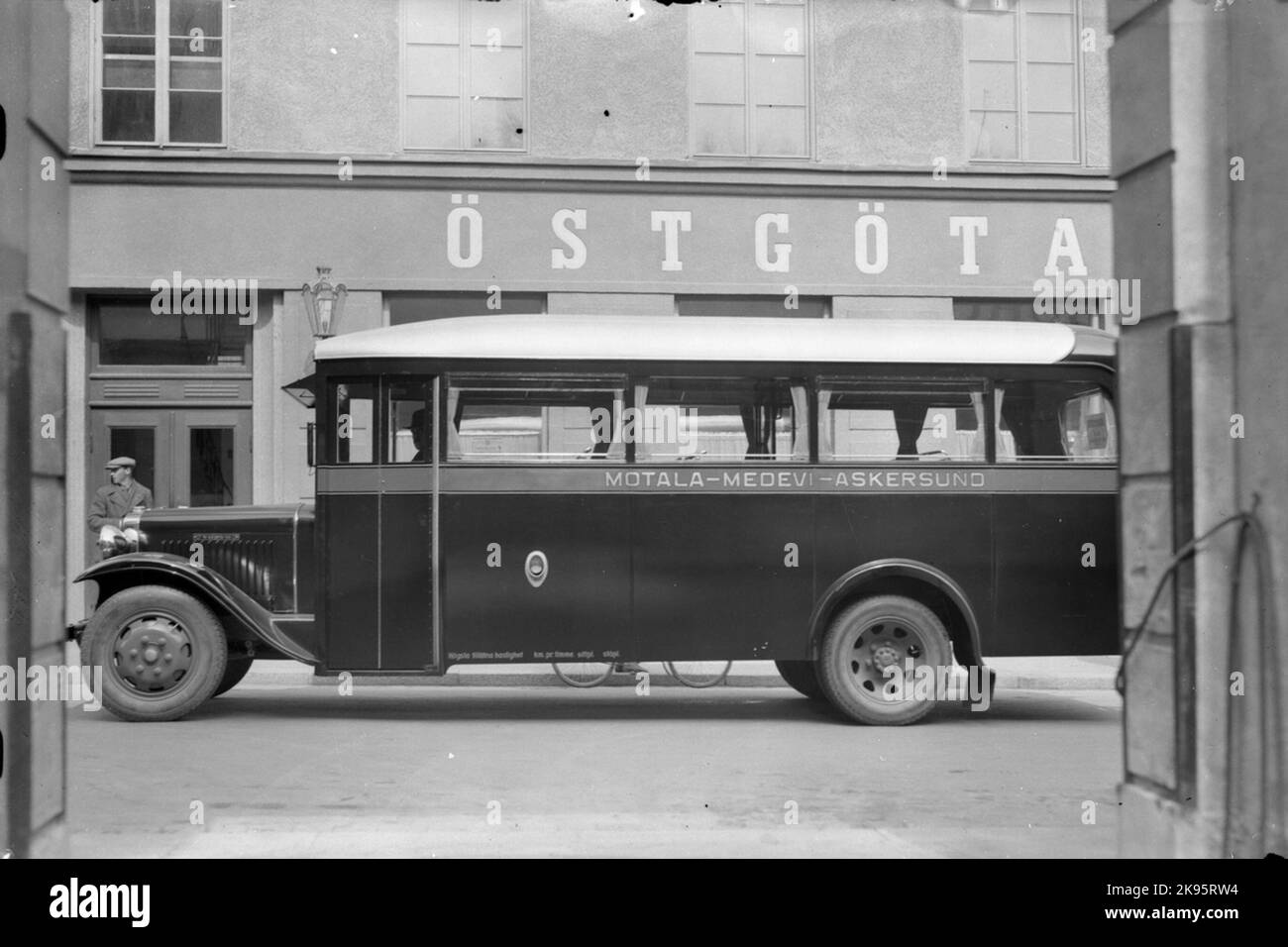 Delivery foot of Volvo bus. Traveled Motala - Medevi - Askersund. The ...