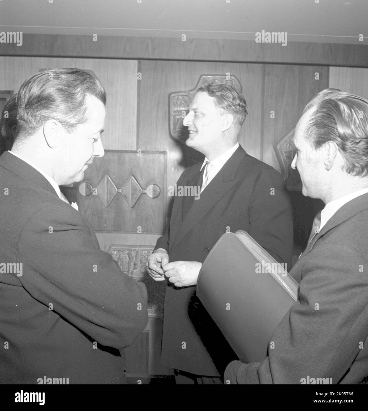 M/S '"Trelleborg", cocktail party. Director General Erik Upmark in the ...