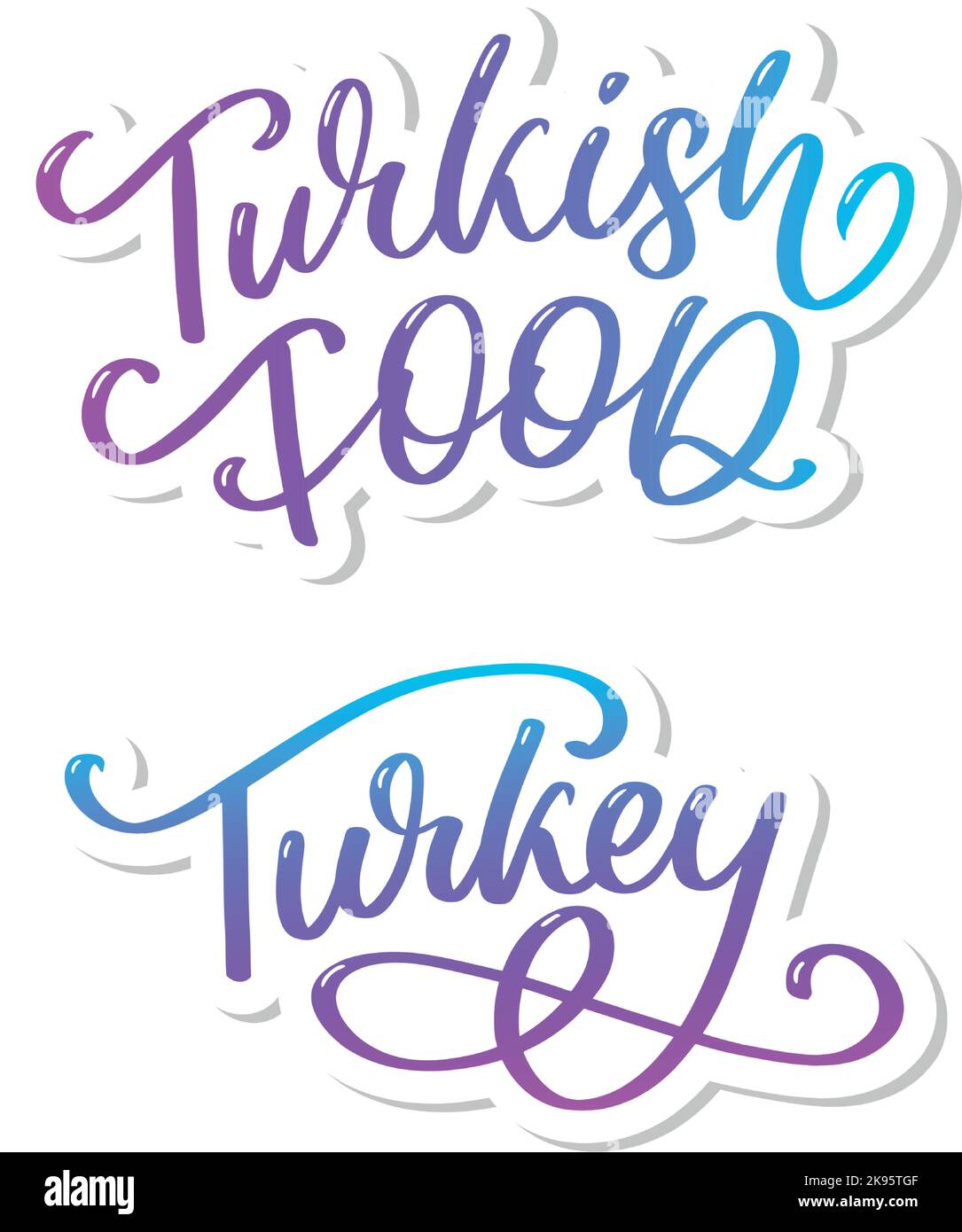 Turkish food letter. Design element. Traditional design. Vector ...