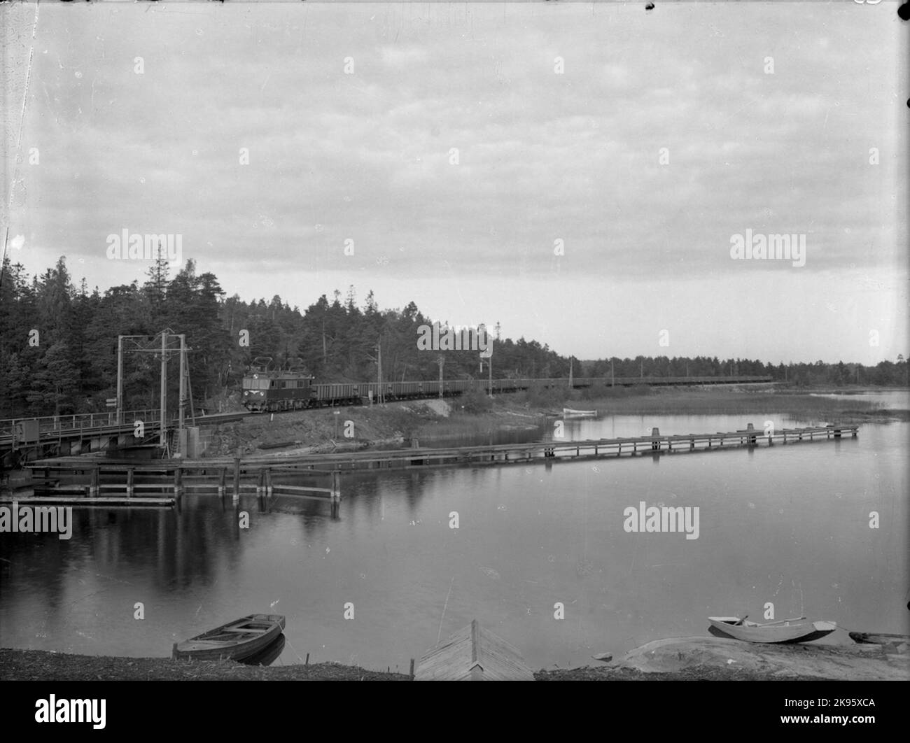The BJ Bergslags Railway O 210 with IB carts Stock Photo - Alamy