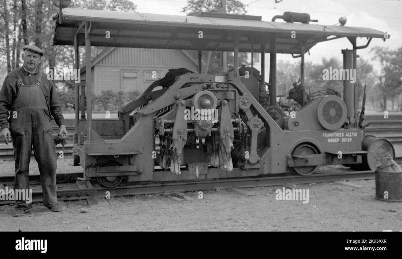 State railways. SJ Slip stop machine BSM 2 Stock Photo - Alamy