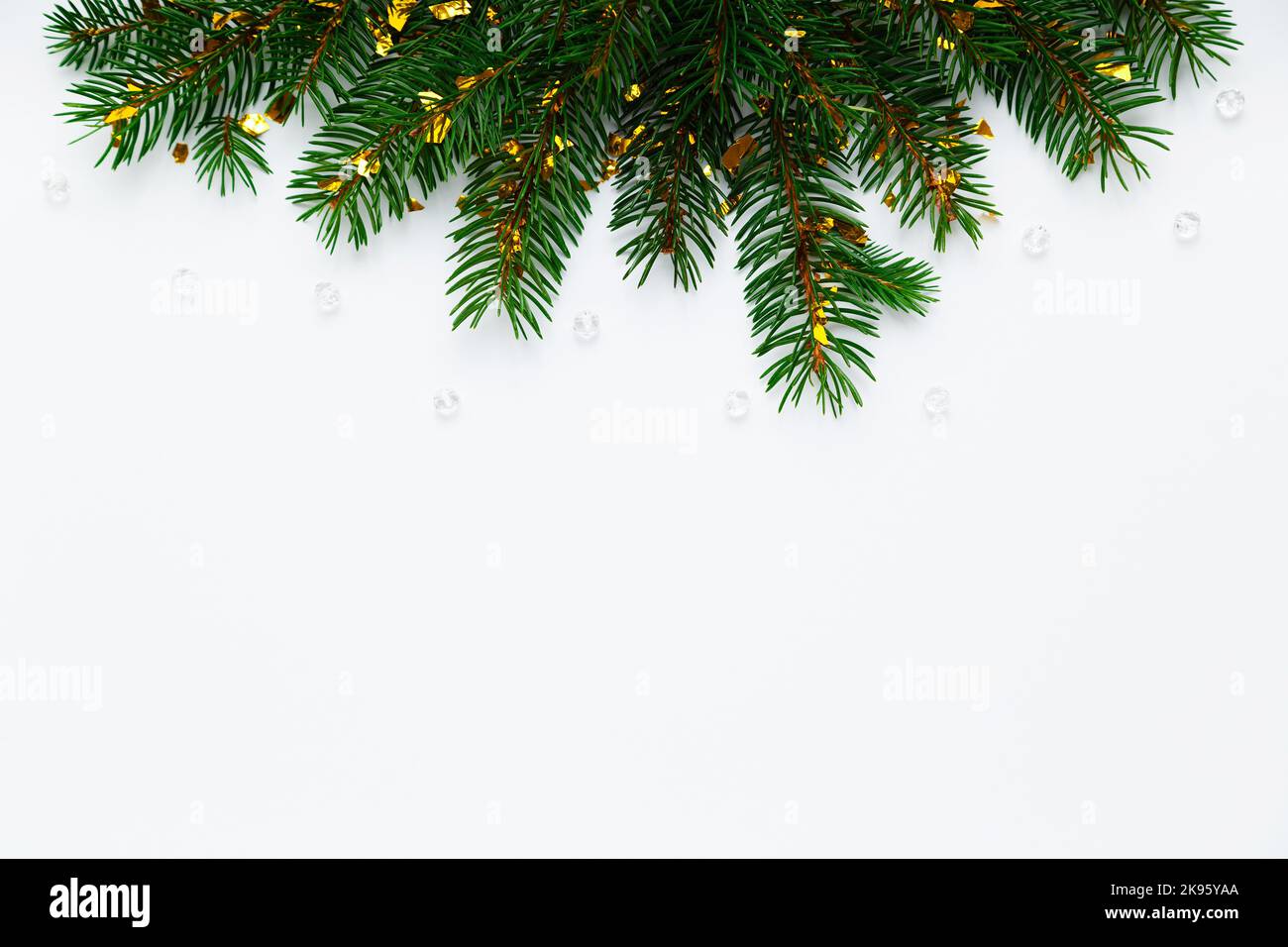 Christmas, New Year holiday layout with copy space for text. Natural ...