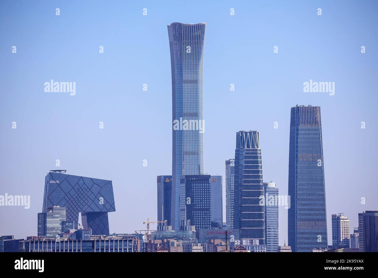 The skyscrapers on the East Third Ring Road of Beijing, China Stock ...