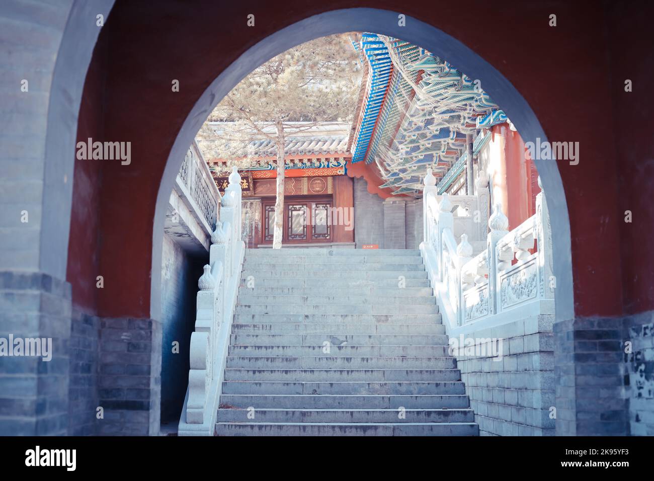 The architectural details of the Badachu Park, Xishan, Beijing, China ...