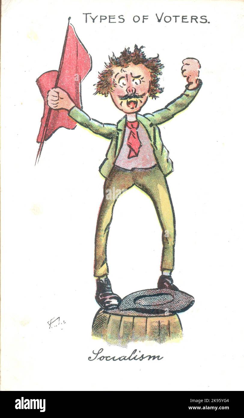 Comic cartoon illustrating Socialism in Types of political Voters circa ...