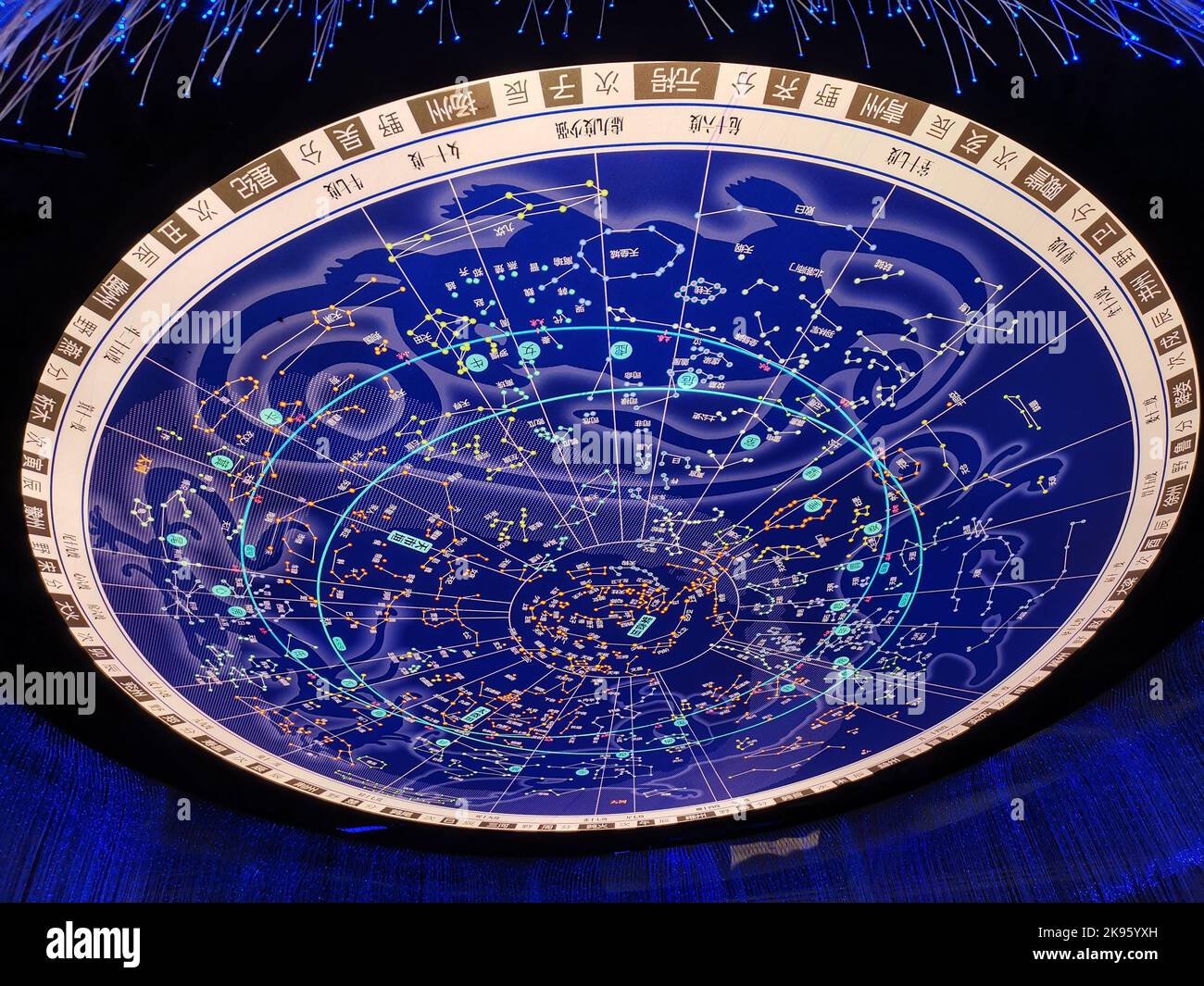 A round map of the traditional zodiac signs and astronomical ...