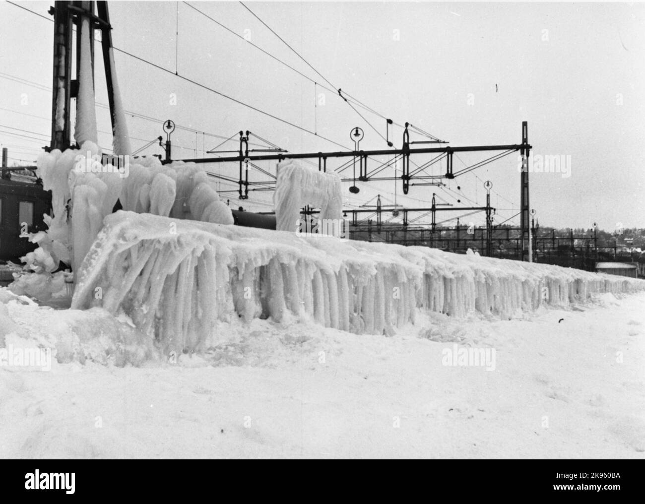 The aftermath of the ice storm, incoming from Vättern Stock Photo - Alamy