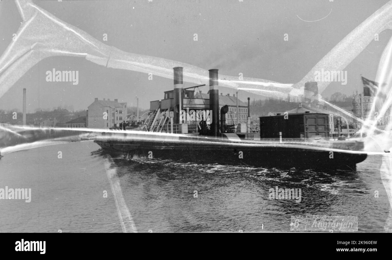 Old steam ferry station. The steam ferry "Crown Princess Louise" is in ...