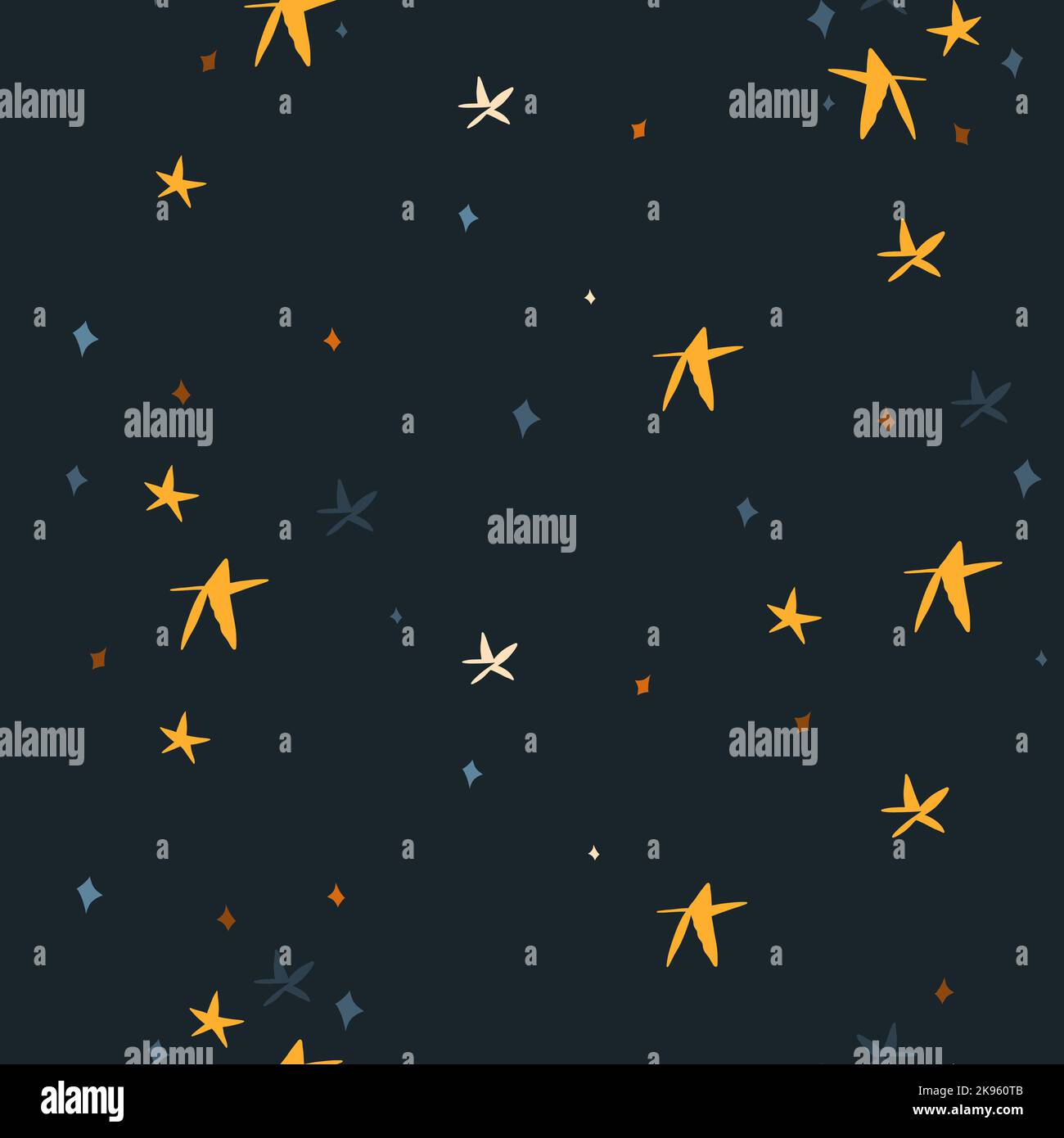 Magical cosmic illustration clipart seamless pattern with sun,moon and ...