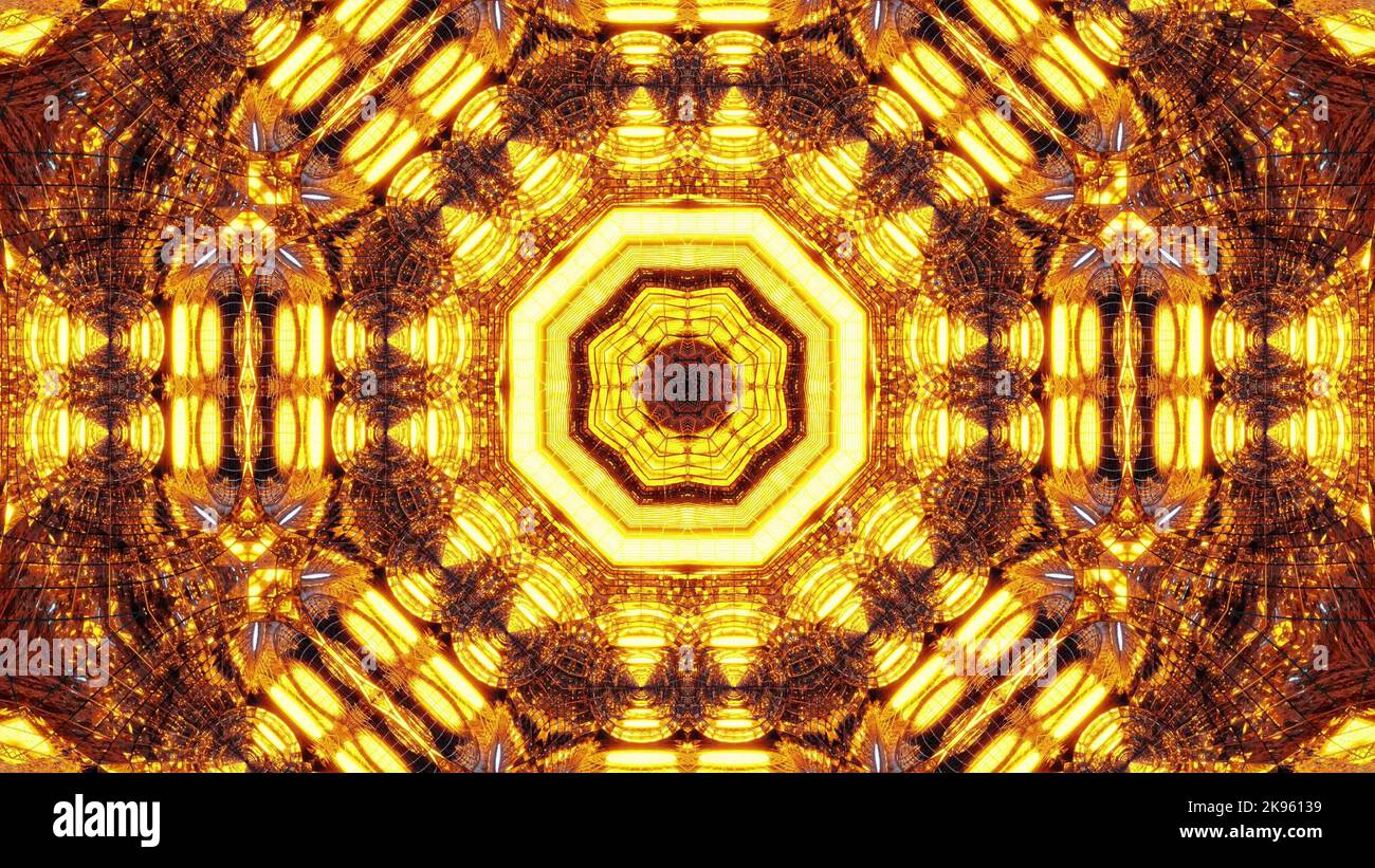 An abstract yellow ornament graphic background Stock Photo - Alamy