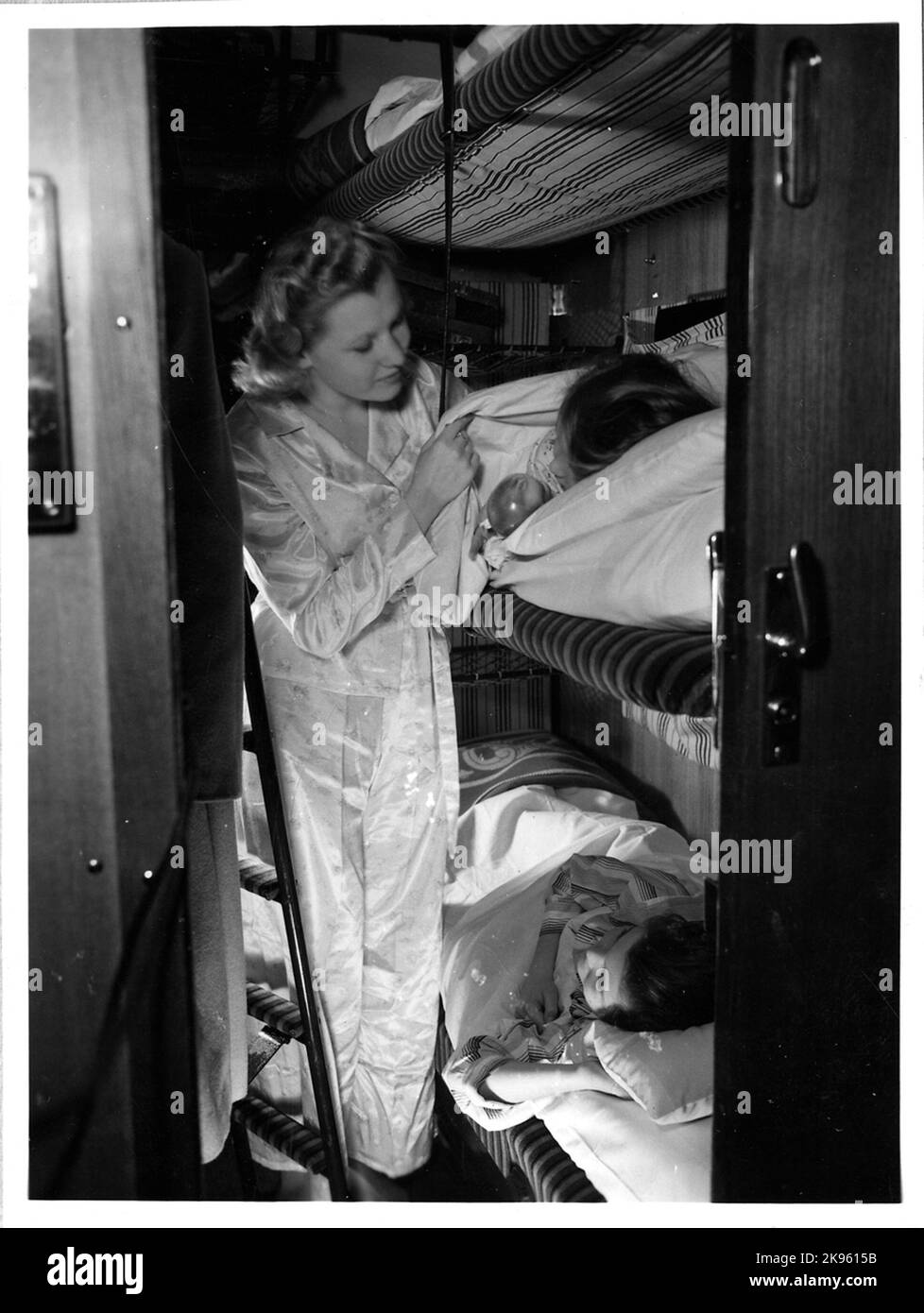 Traveling with 3rd grade sleeping compartment. State Railways, SJ Abo2c ...