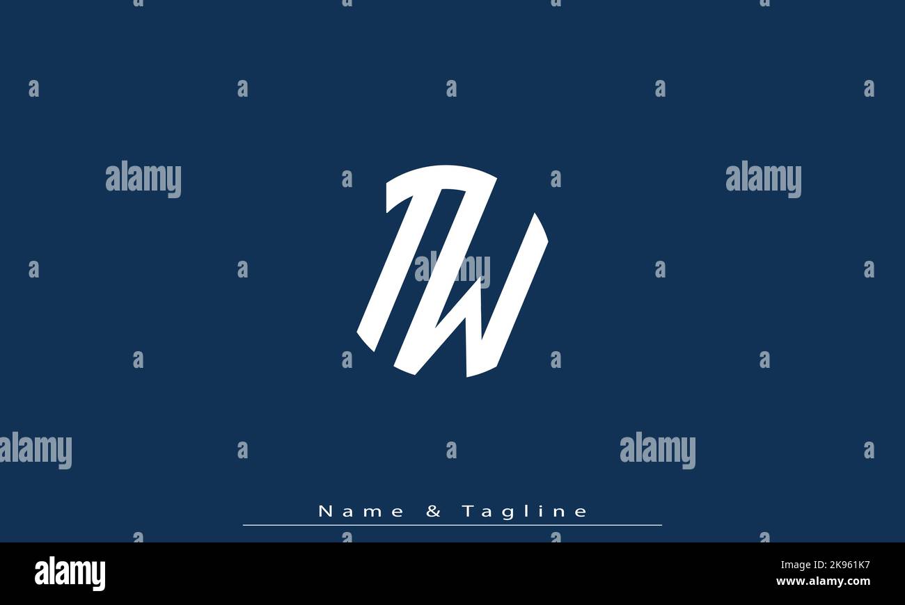 Alphabet letters Initials Monogram logo TW , WT Stock Vector Image ...