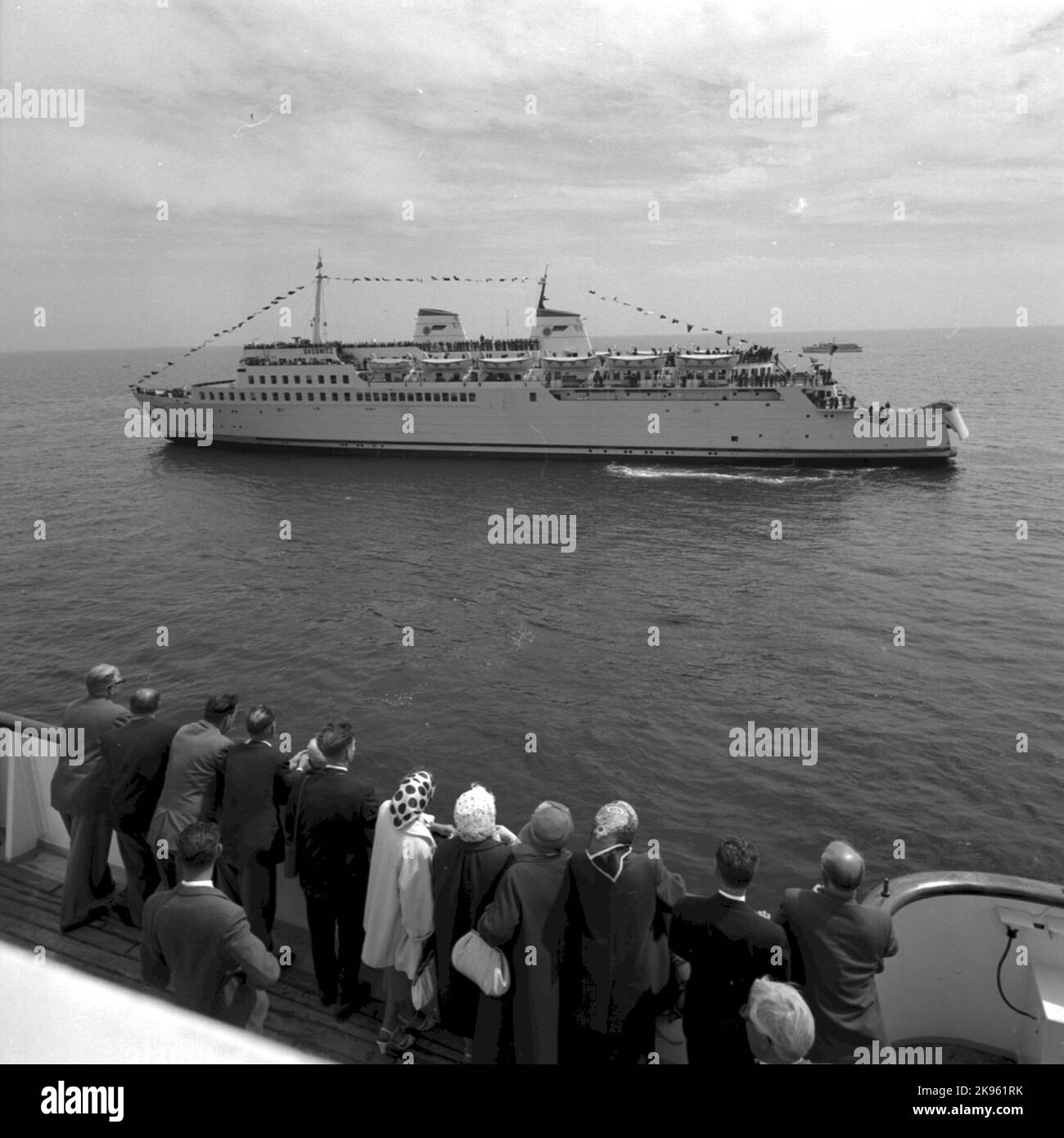 Train ferry trail Trelleborg - Sassnitz 50 years, ferries meet at sea ...