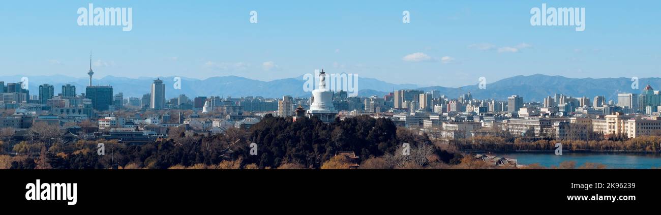A panoramic of the Xicheng district's urban skyline in Beijing, China ...