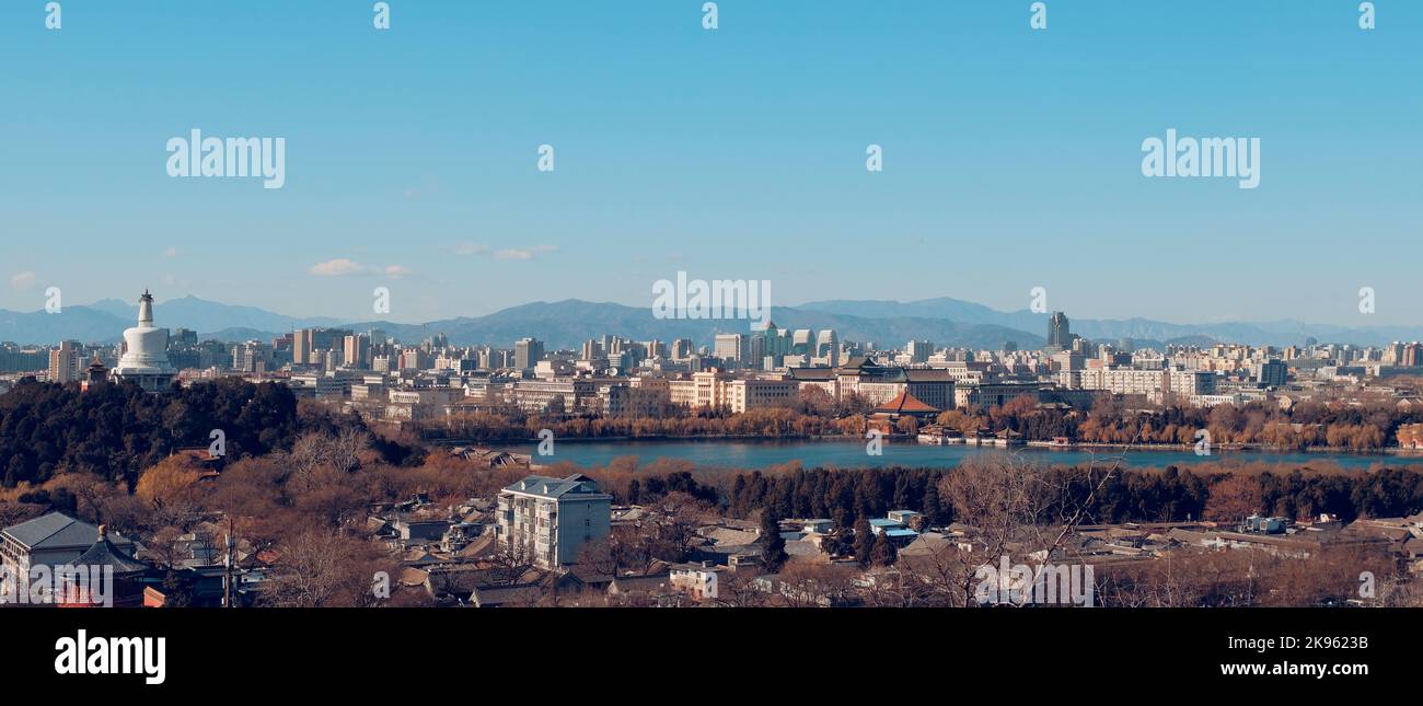 A panoramic of the Xicheng district's urban skyline in Beijing, China ...