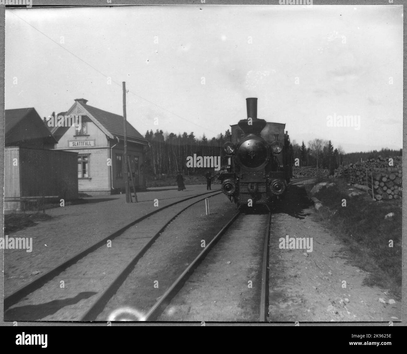 Hultsfred - Västerviks Railway, HWJ Lok 11 "Westervik" at the station ...