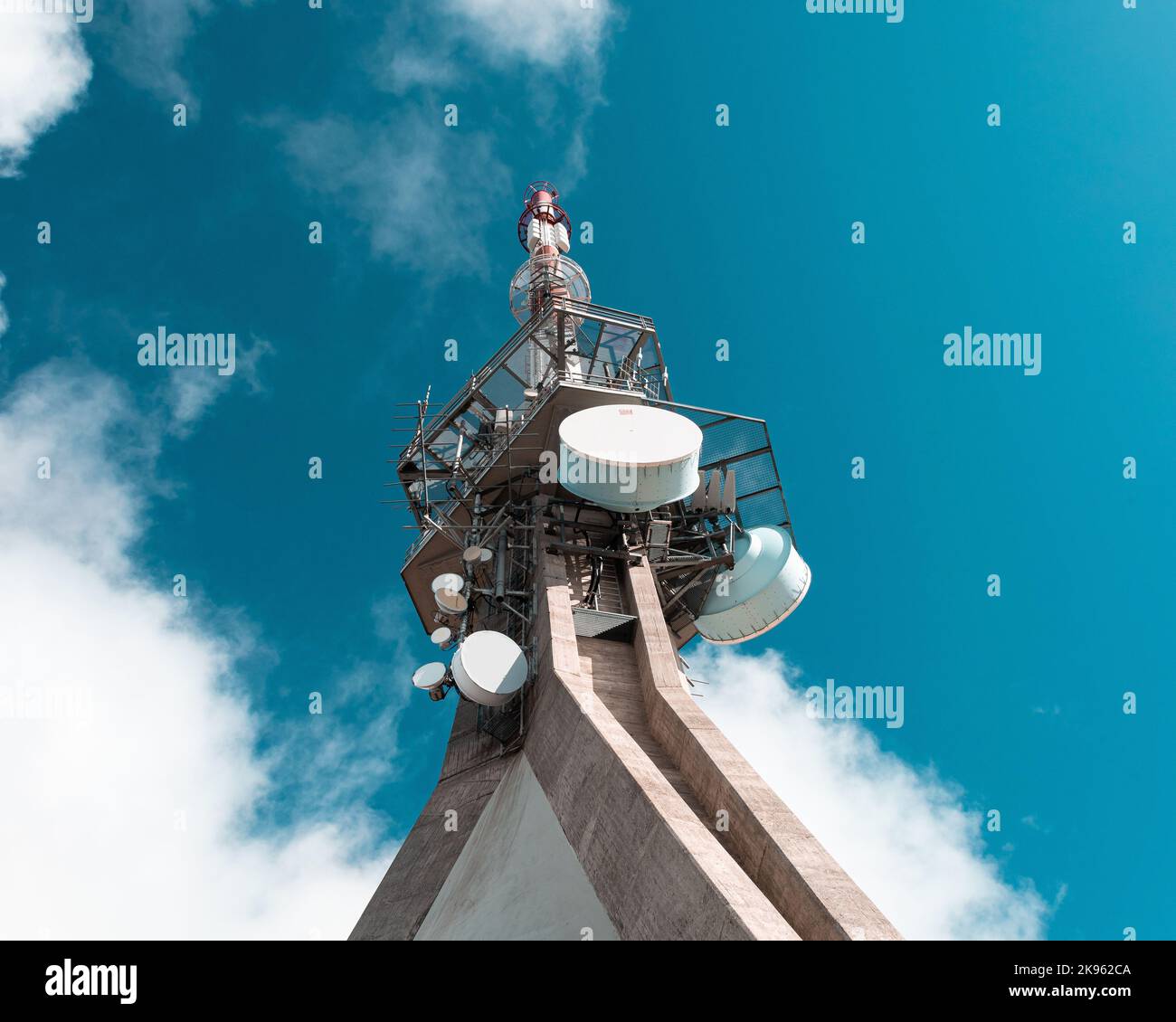 A closeup of TV tower RailTel to Help With Telecom Expansion in the sky ...