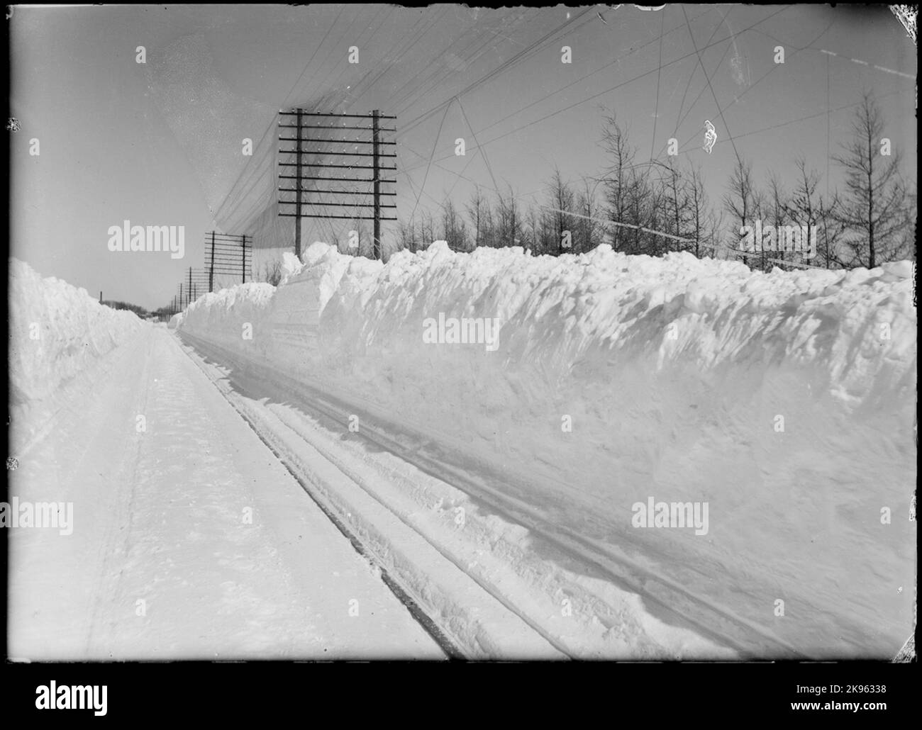 Snow Bar On The Route Åstorp-Gunnarstorp Stock Photo - Alamy