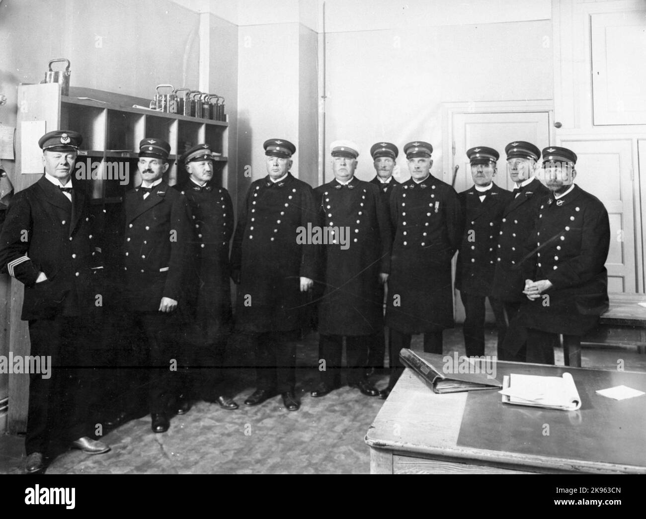 Personnel at the station. Uniformed according to the 1921 uniform ...