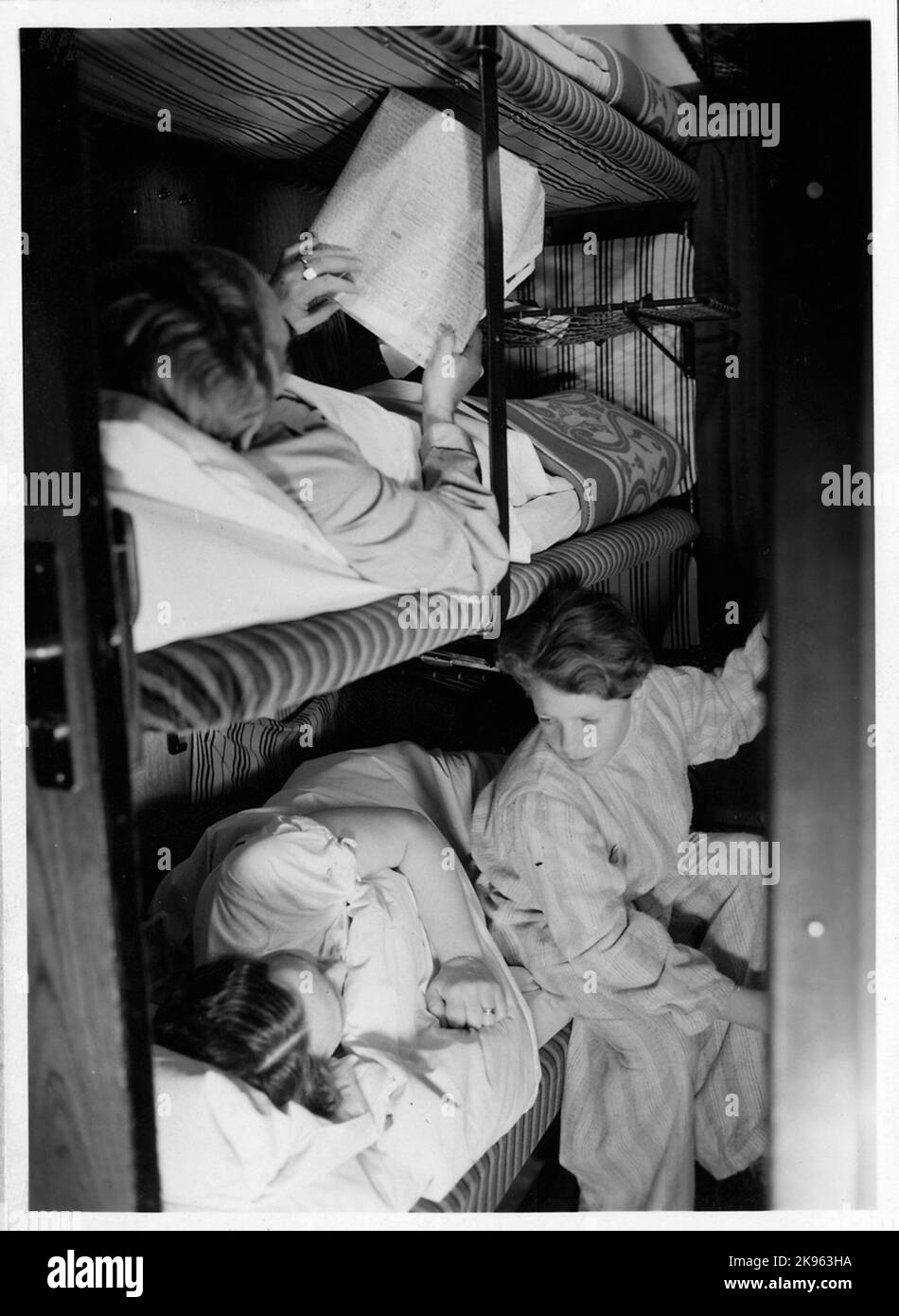 Traveling with 3rd grade sleeping compartment. State Railways, SJ Abo2c ...