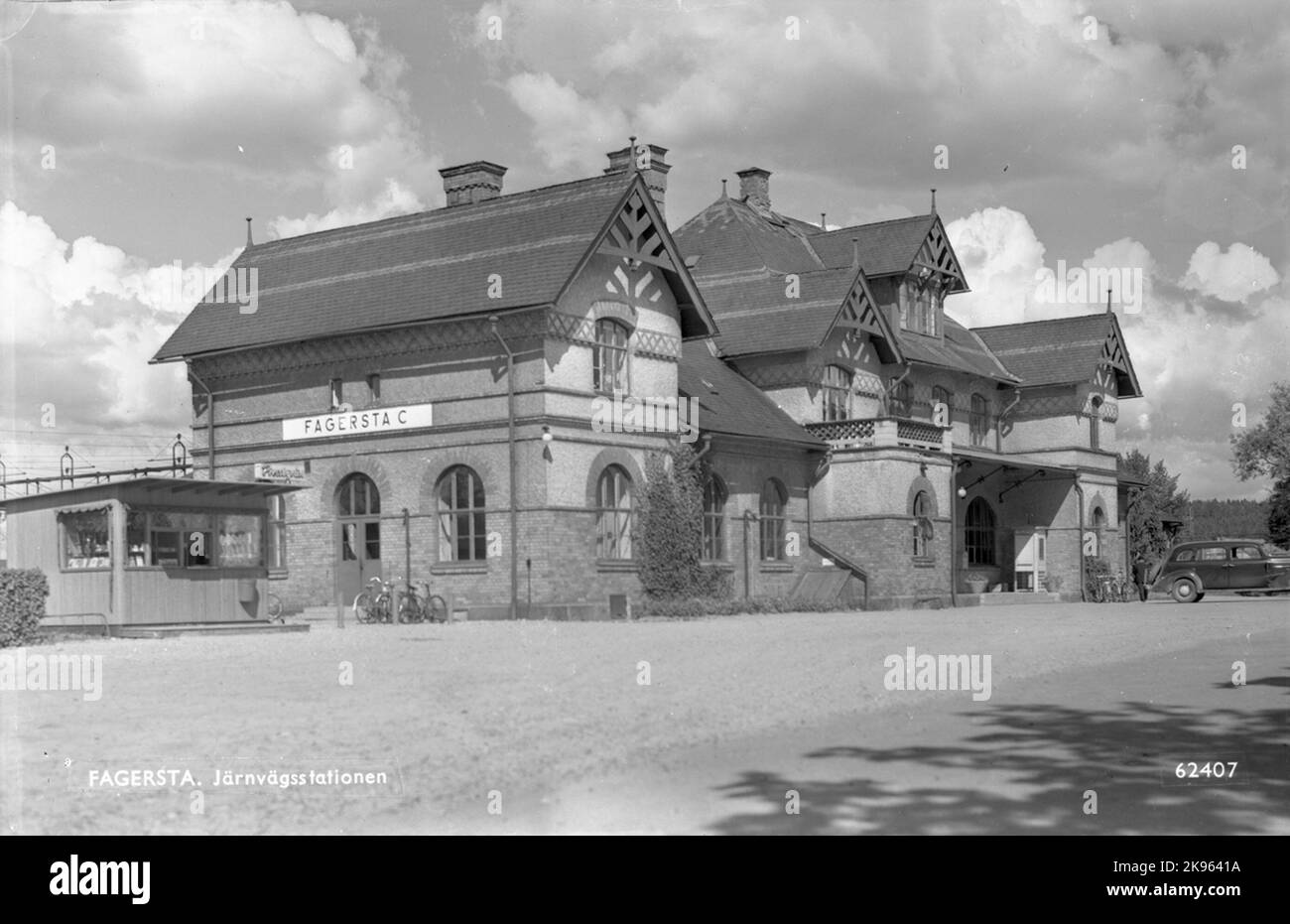 The railway station in Fagersta Stock Photo - Alamy