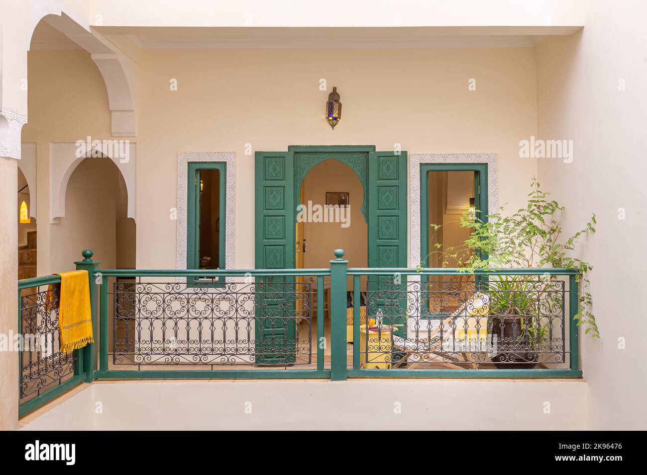 A beautiful shot of Moroccan-style balcony Stock Photo - Alamy