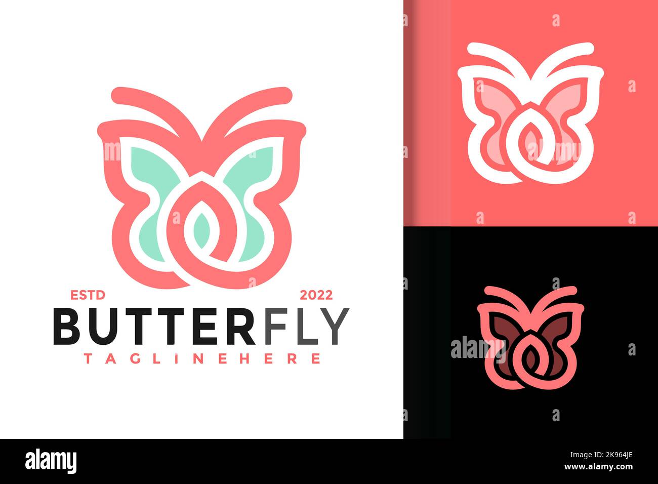 Butterfly vector logo hi-res stock photography and images - Alamy